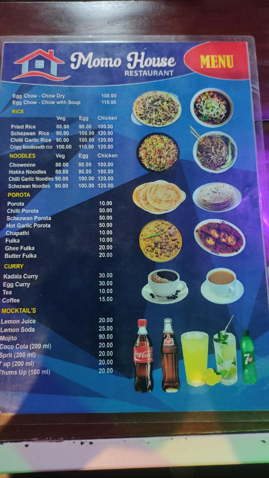 Menu at MOMO HOUSE, Pullad