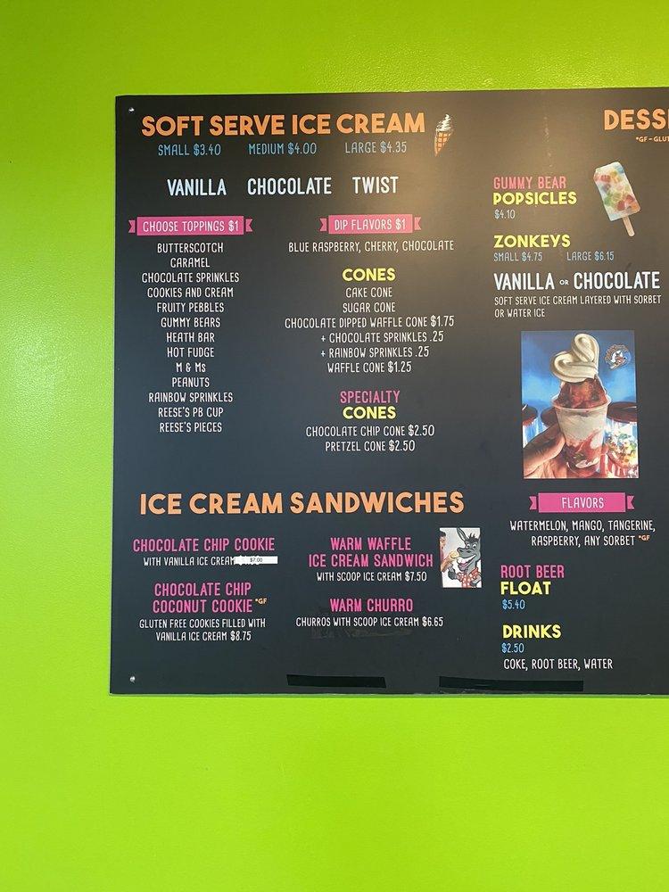 Menu at The Fat Donkey desserts, Sarasota