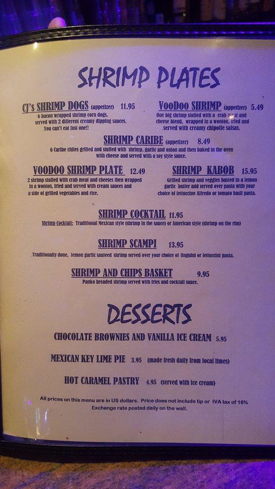 Menu at Al Capone's Seafood and Pizzeria, Puerto Peñasco
