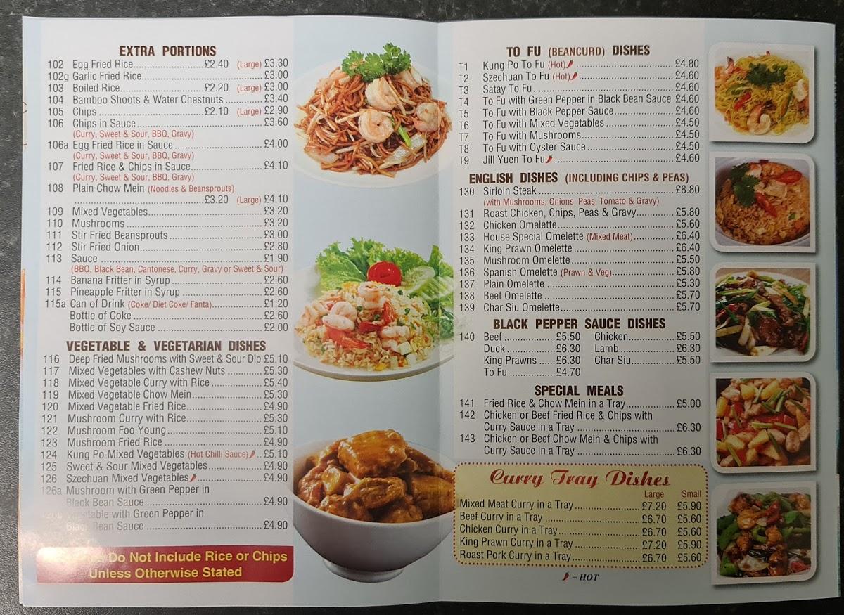 Menu at Hans restaurant, Rowley Regis
