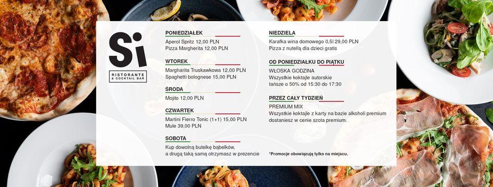 Menu at Si Ristorante & Cocktail Bar, Warsaw