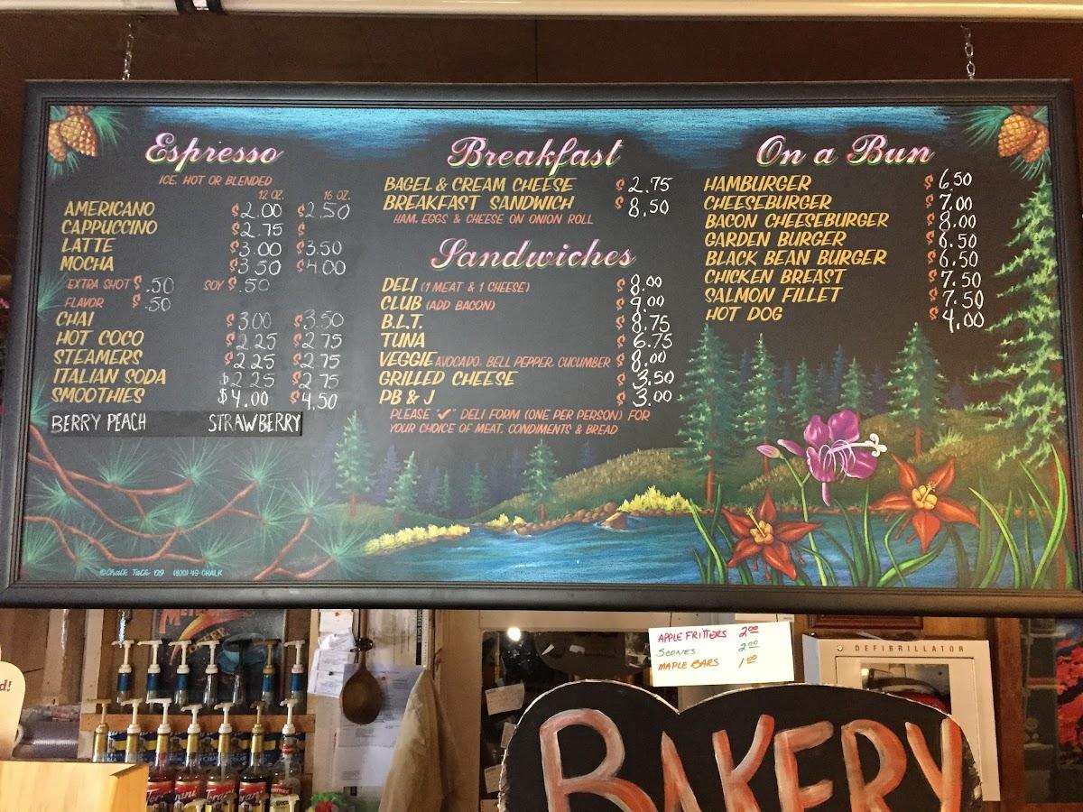 Menu at Camp Sherman Store & Fly Shop, Camp Sherman