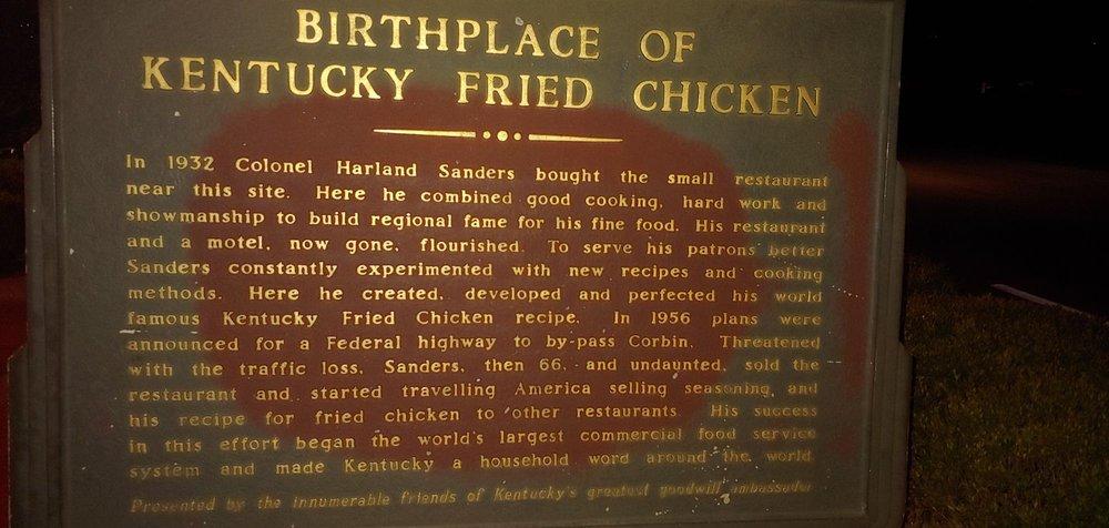Menu at Harland Sanders Cafe And Museum, Corbin
