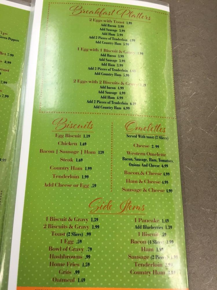 Menu at Maple Grove Restaurant, Unicoi
