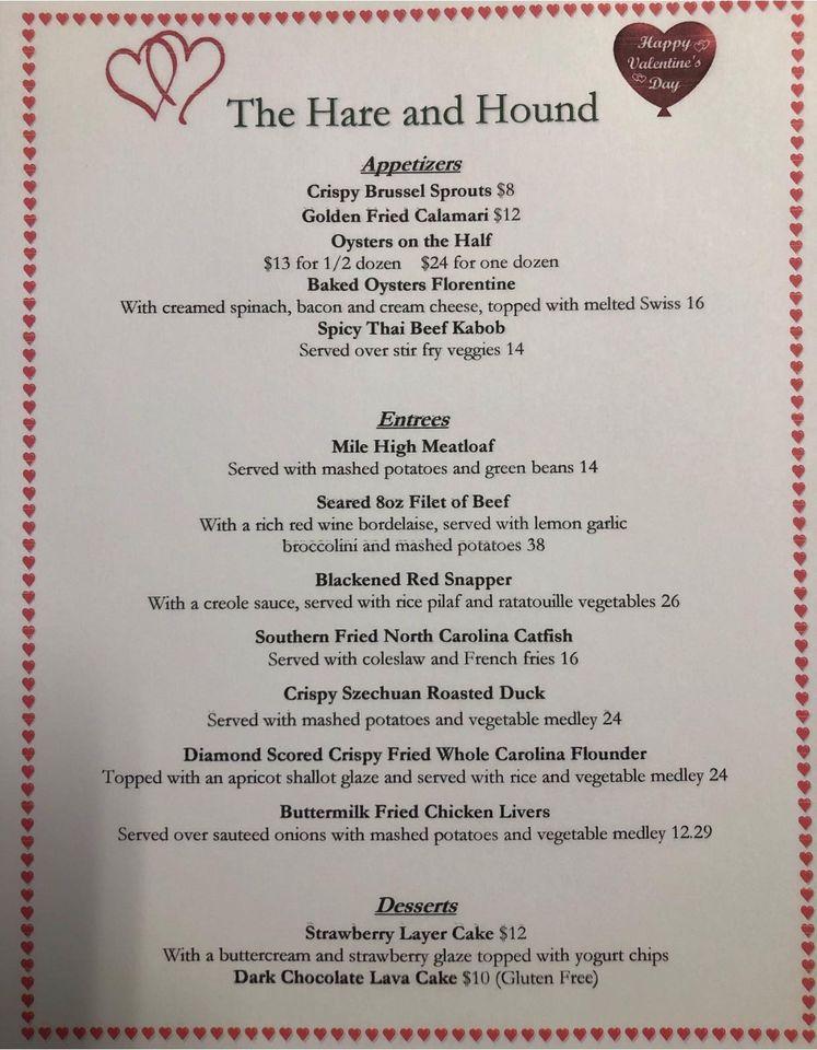 Menu at The Hare and Hound pub & bar, Landrum