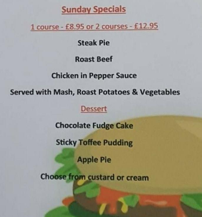 Menu at The Cherry Tree pub & bar, Wishaw