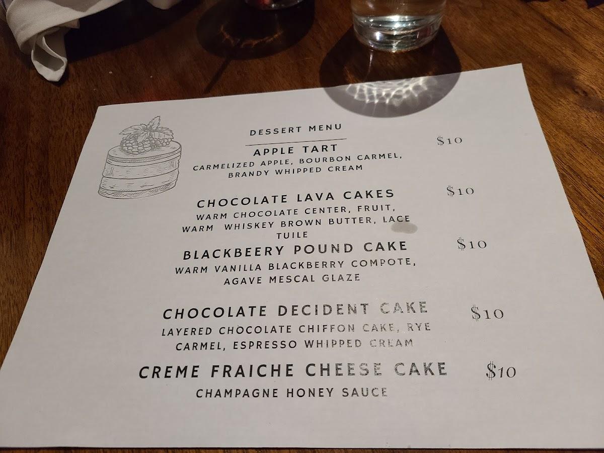 Menu at The Peppermill: Steakhouse and Cocktail, Tempe
