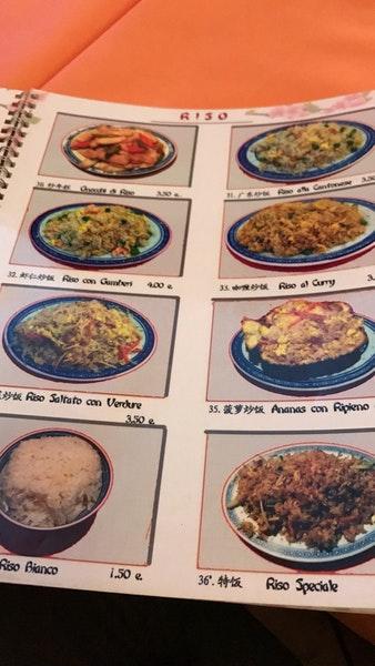 Menu at Drago d'Oro restaurant, Naples