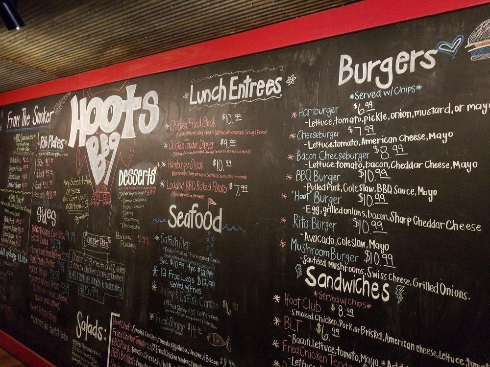 Menu at Hoots BBQ & Steaks, McGehee