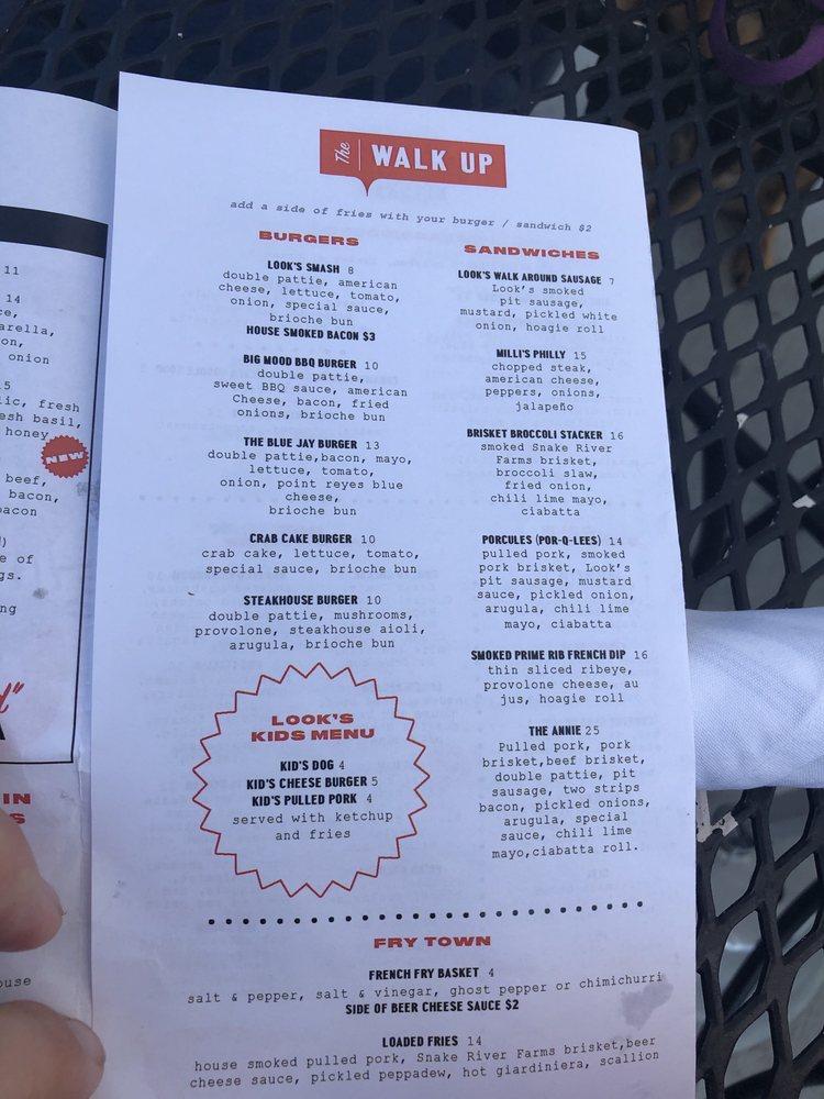 Menu at Look's Marketplace restaurant, Sioux Falls