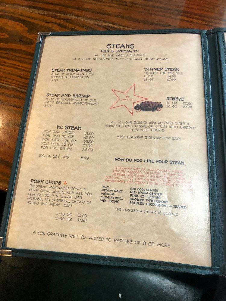 Menu at Beefmaster Steakhouse, Ballinger