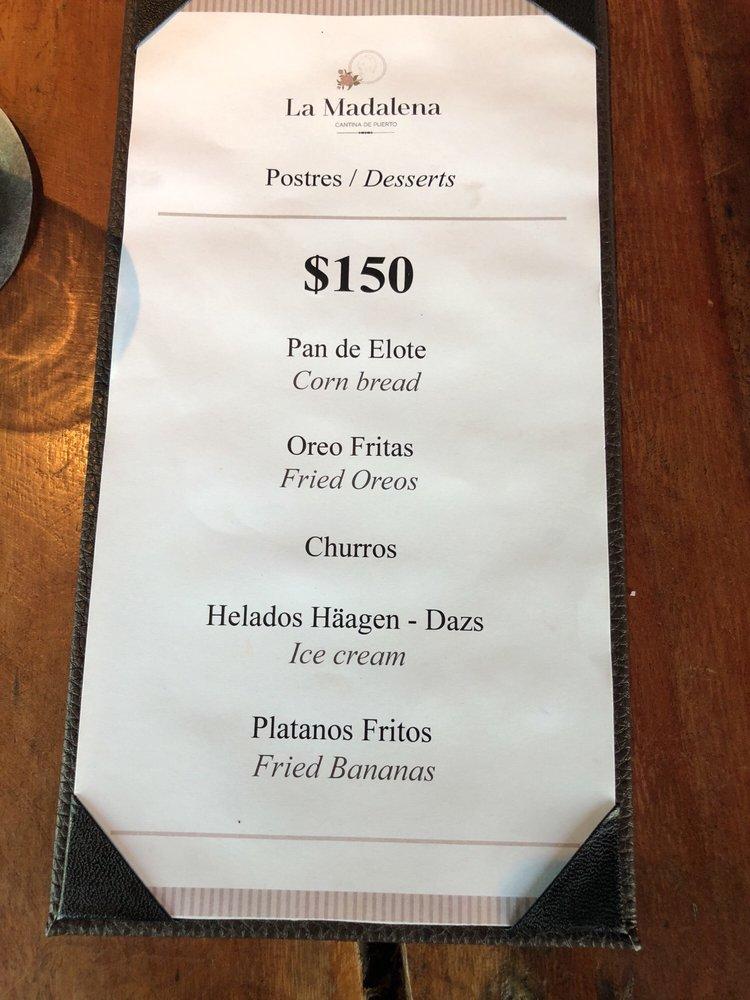 Carta de parrilla La Madalena, Puerto Vallarta, Av. Francisco Medina ...