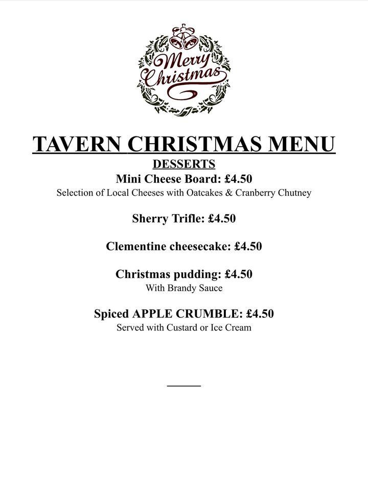 Menu at The Tavern pub & bar, Eyemouth, High St