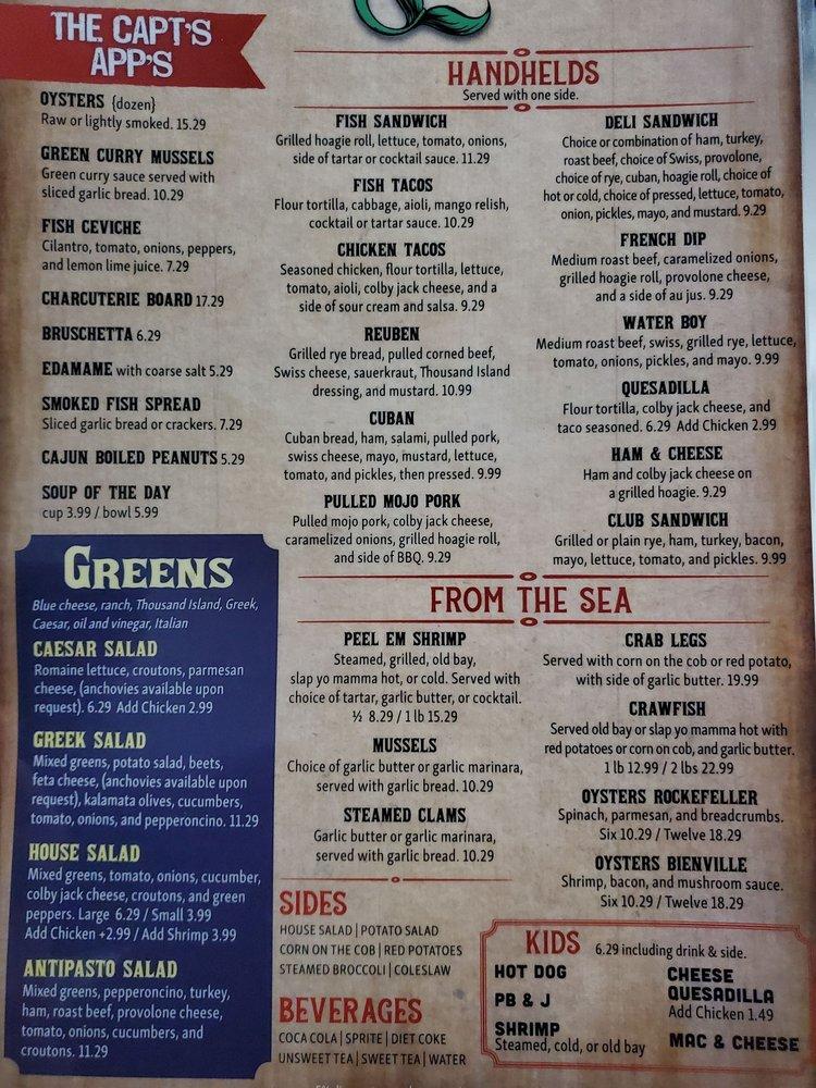 Menu at The Nauti Oar pub & bar, Port Richey