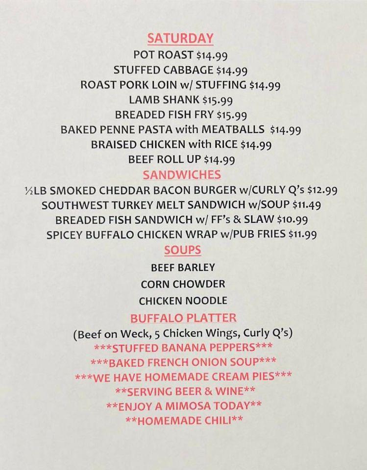 Menu at Apollo Family Restaurant, Buffalo, South Park Ave