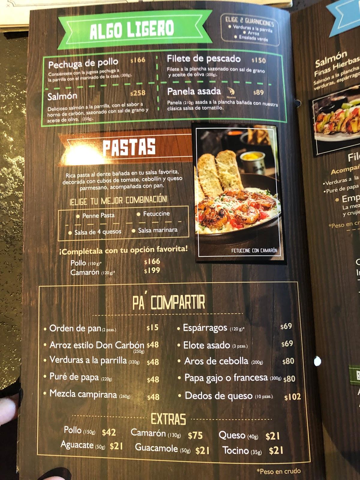 Carta del restaurante Don Carbón Guadalajara (Midtown), Guadalajara, Av ...