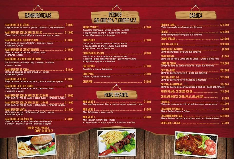 Menu at El Establo De El Cerdito pub & bar, Yopal