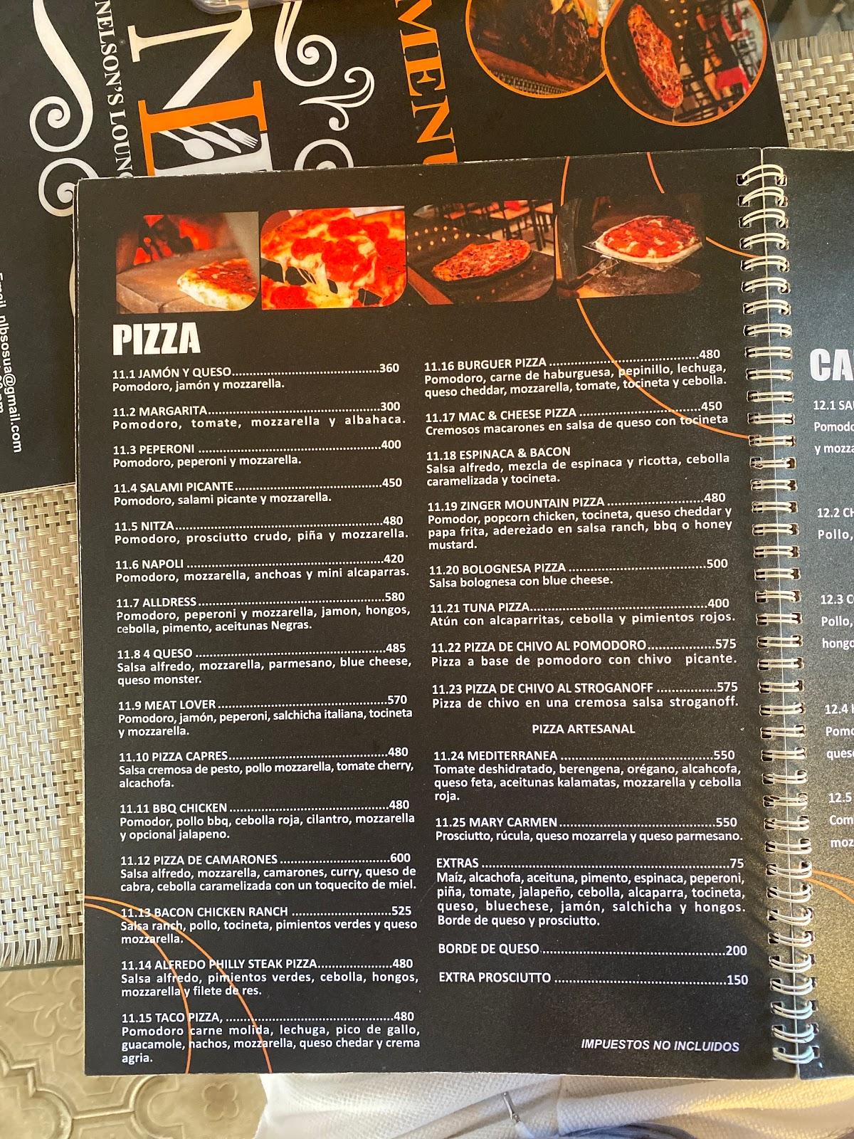 Menu at NLB (Nelson's Lounge & Bistro) restaurant, Sosúa