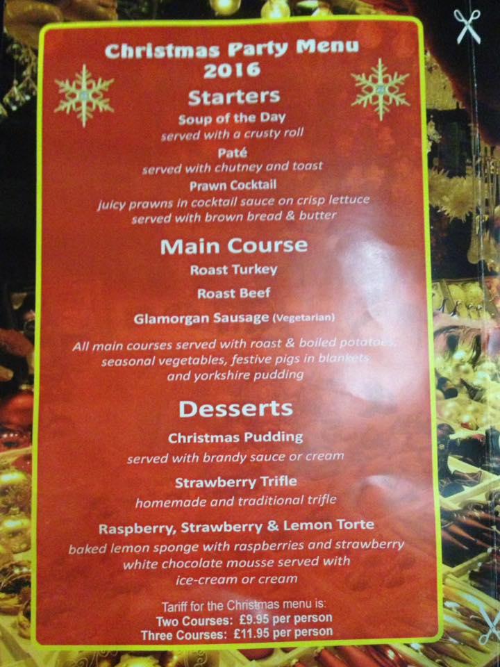Menu at Ton Glwyd Fawr pub & bar, Aberdare