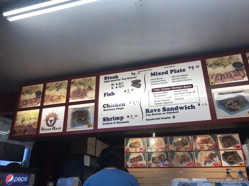 Menu at Steak Rave fast food, Kailua, 49 Oneawa St