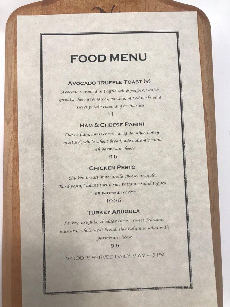 Menu at Enchanted Coffee Bar, La Mirada