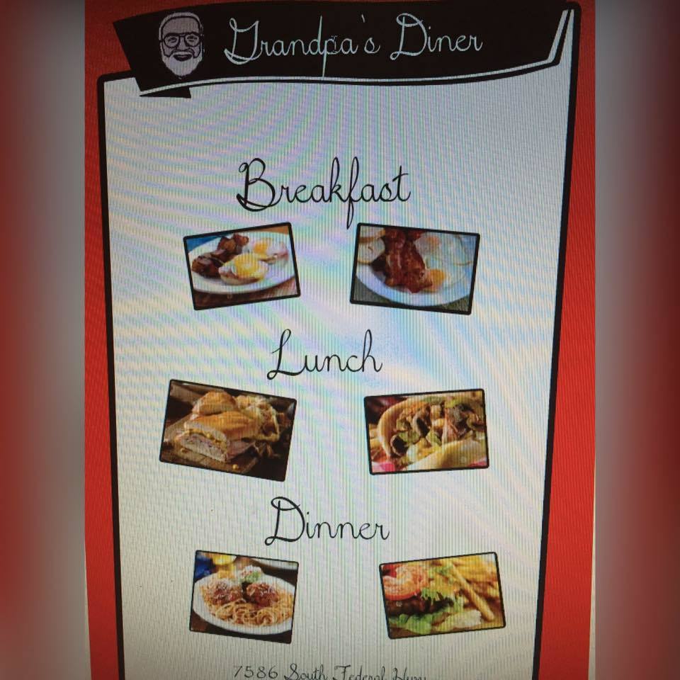 Menu at Grandpa's Diner restaurant, Port St. Lucie