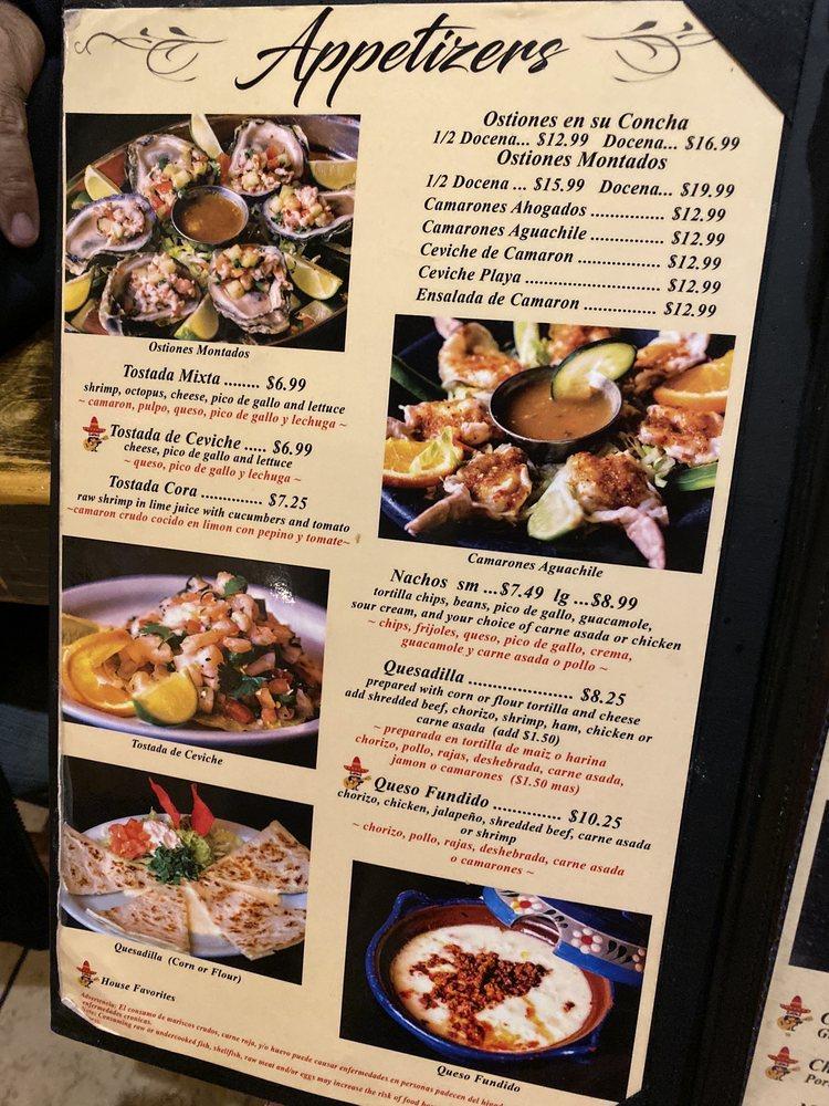 Menu at Lindo Mexico restaurant, Albuquerque, Central Ave NE