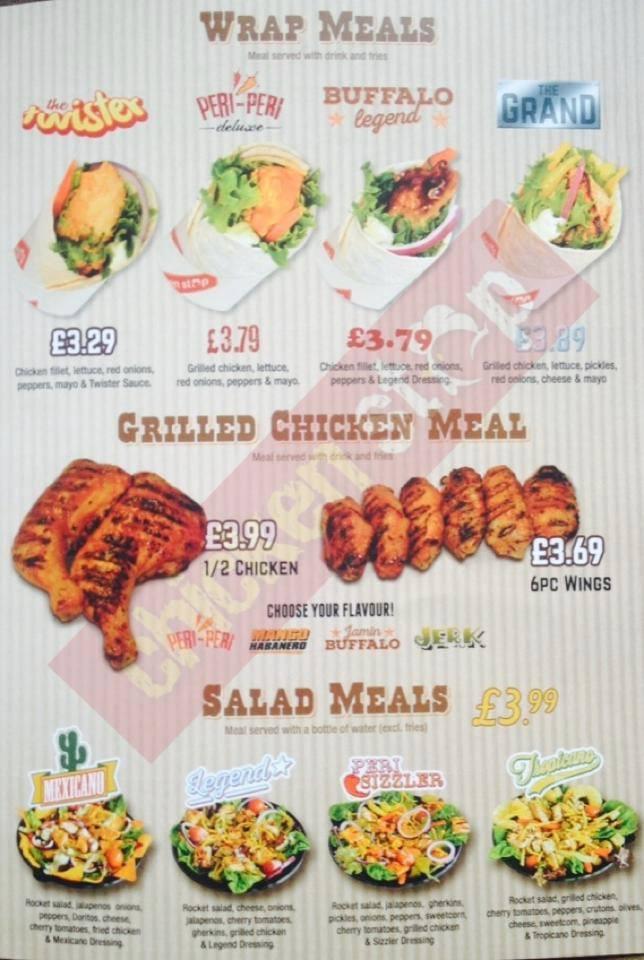 Menu at Chicken Stop fast food, Leeds, 92 Queen's Rd
