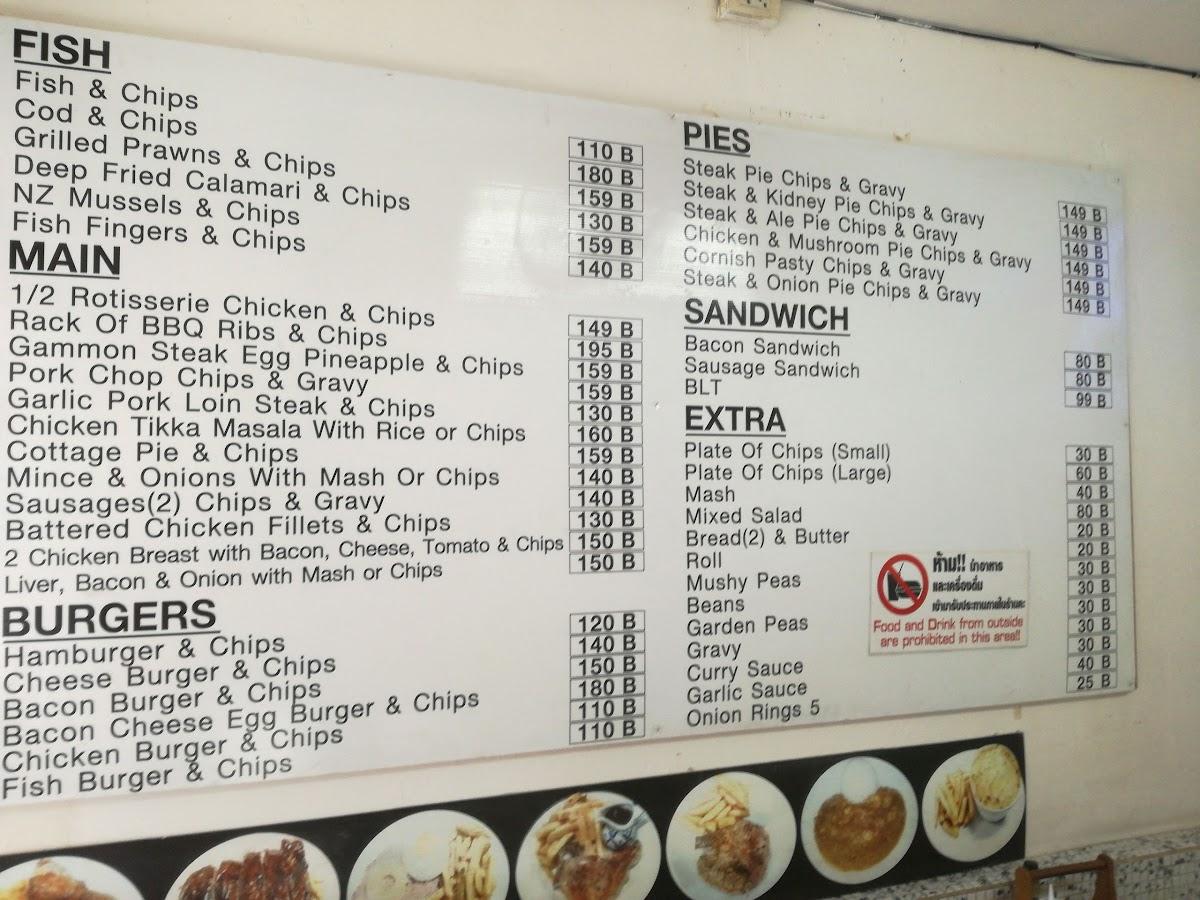 Menu at Everyday is Fryday Fish & Chips Restaurant, Pattaya City