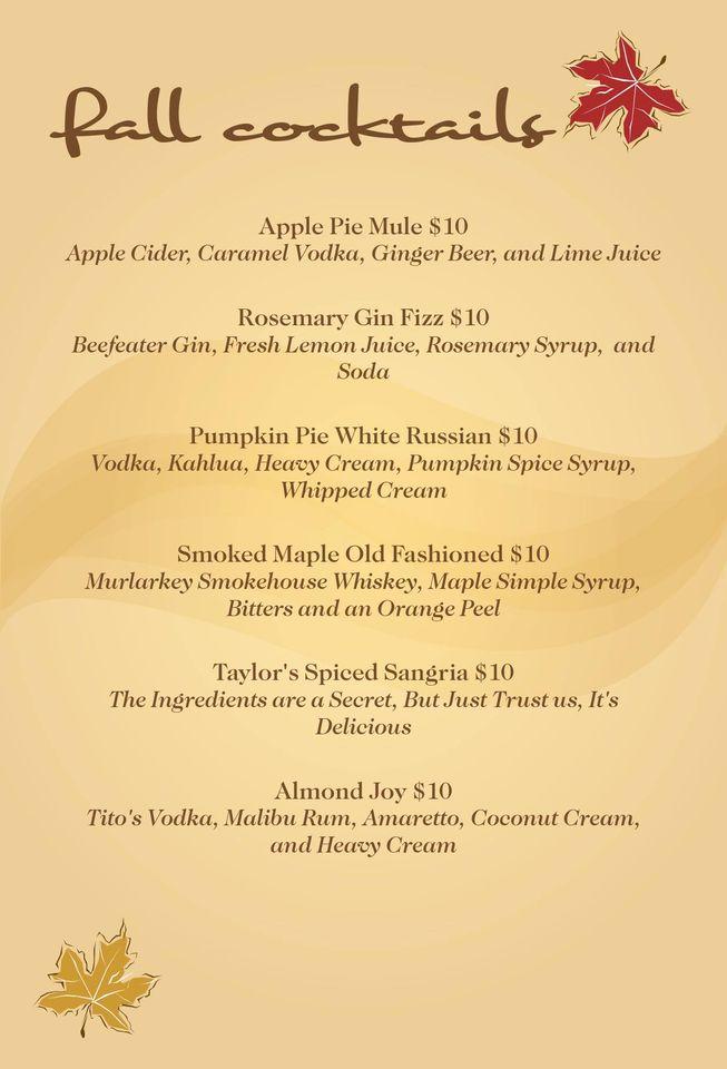 Menu at Denim And Pearls pub & bar, Warrenton
