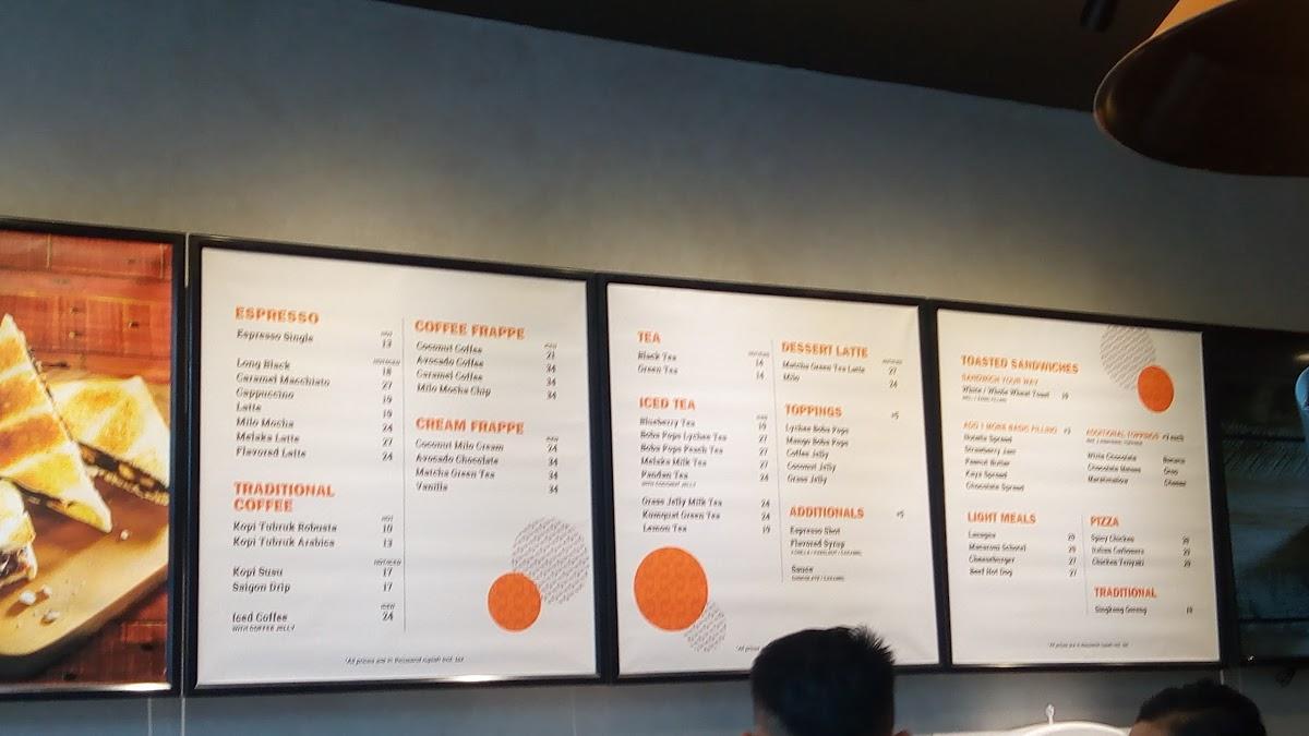 Menu at Maxx Corner cafe, Malang