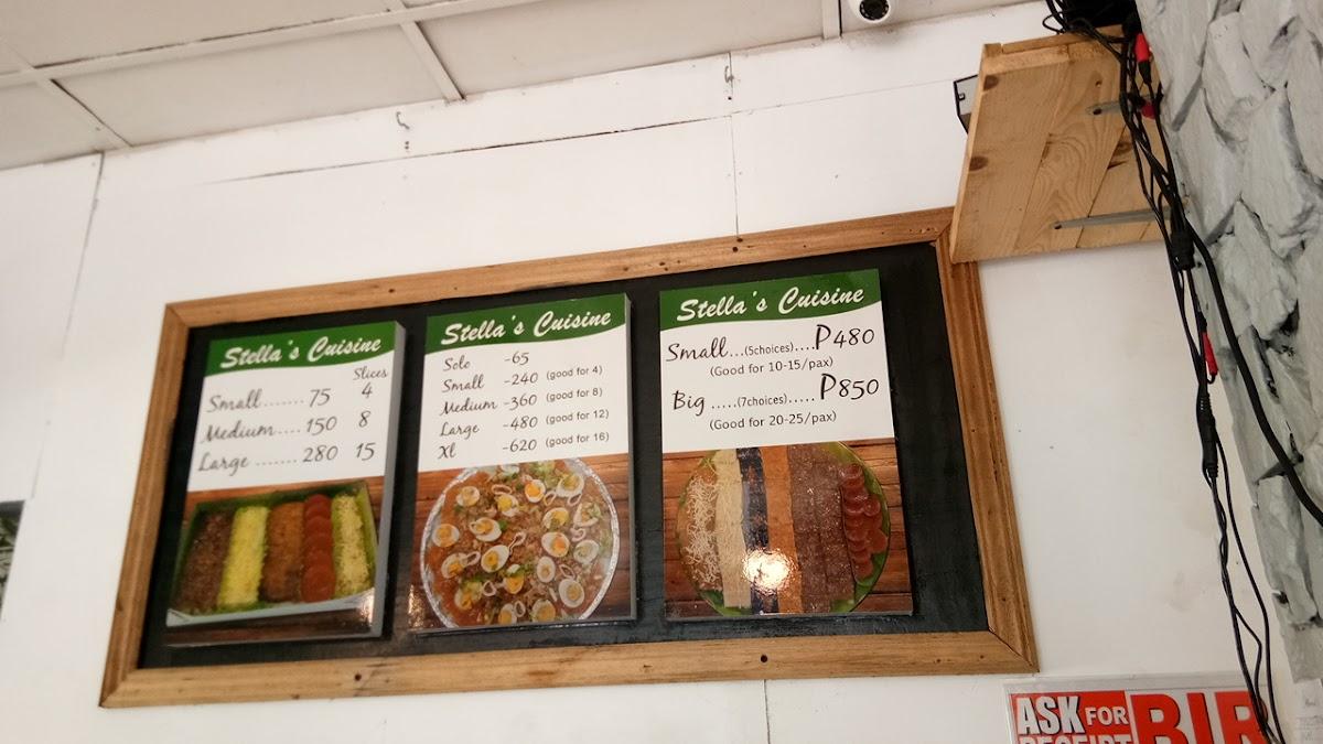 Menu at Stella's Cuisine Kakanin and Pancit Malabon restaurant, Davao ...