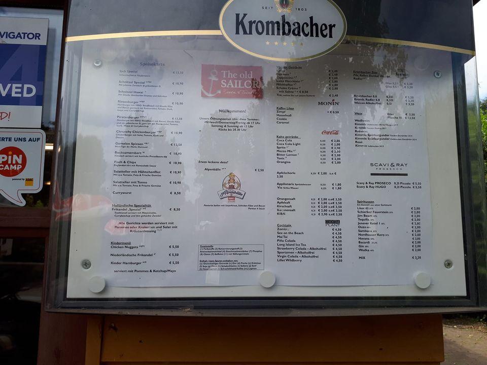Speisekarte von The old Sailor pub & Bar, Seeburg