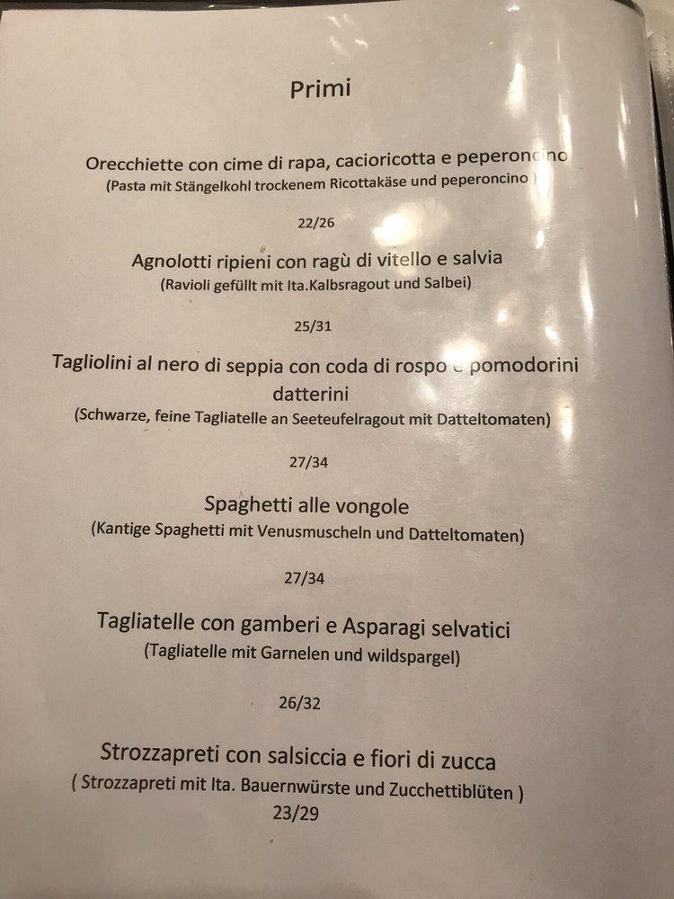Speisekarte von Apulia, Basel, Schützengraben 62
