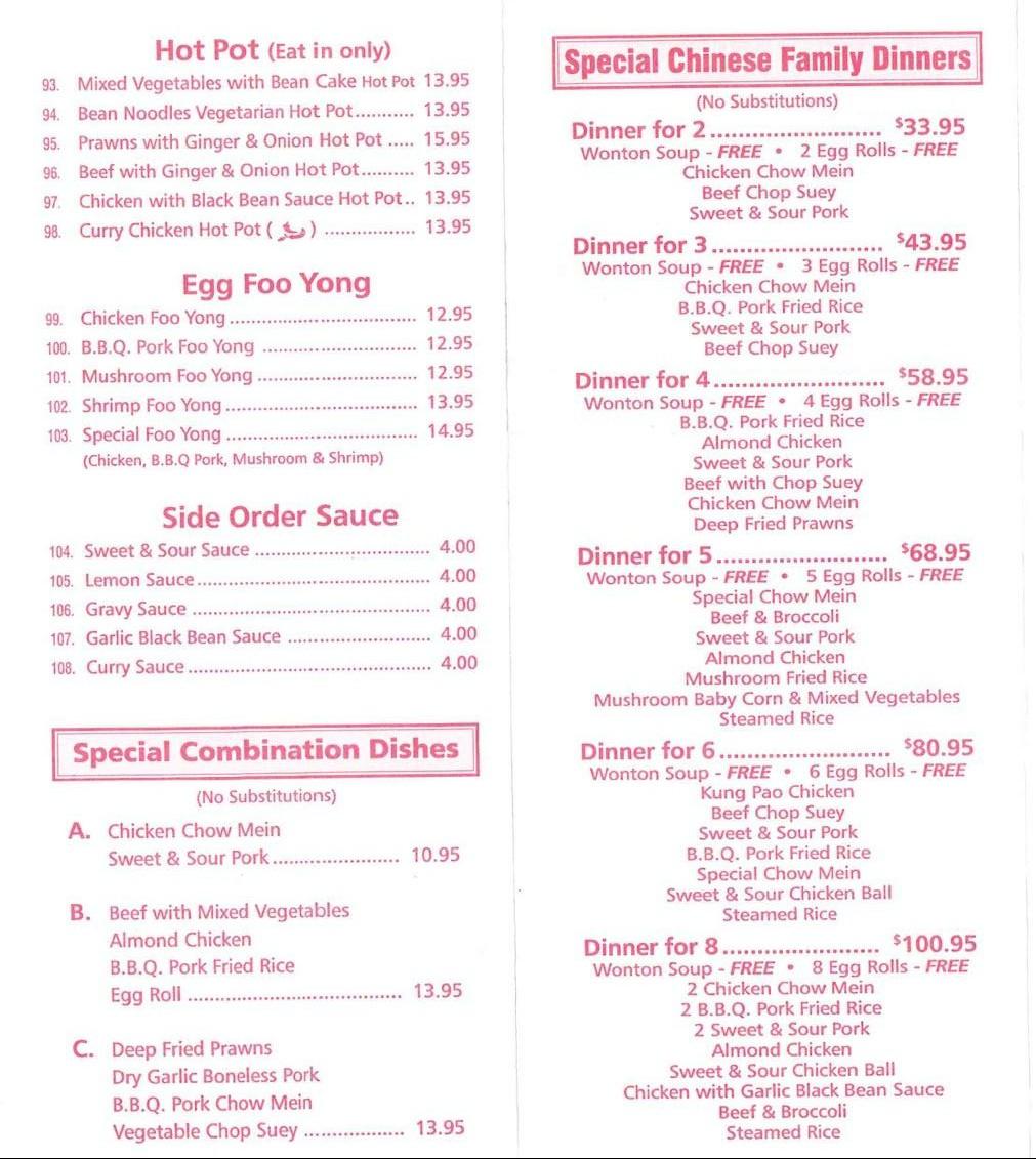 Menu at Fruitvale Kitchen restaurant, Fruitvale