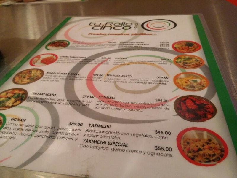 Carta del restaurante Tu Rollo Cinco Sushi, Hermosillo, Blvd. Antonio ...