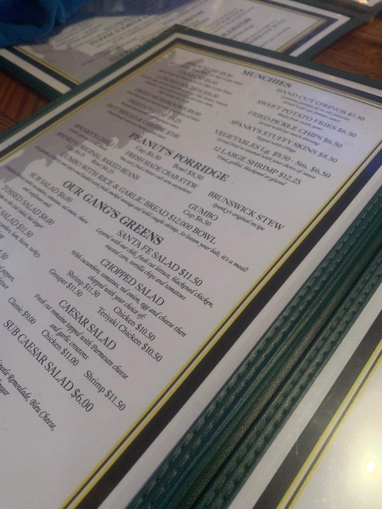 Menu at Spanky's Southside Pizza Galley and Saloon pizzeria, Savannah ...