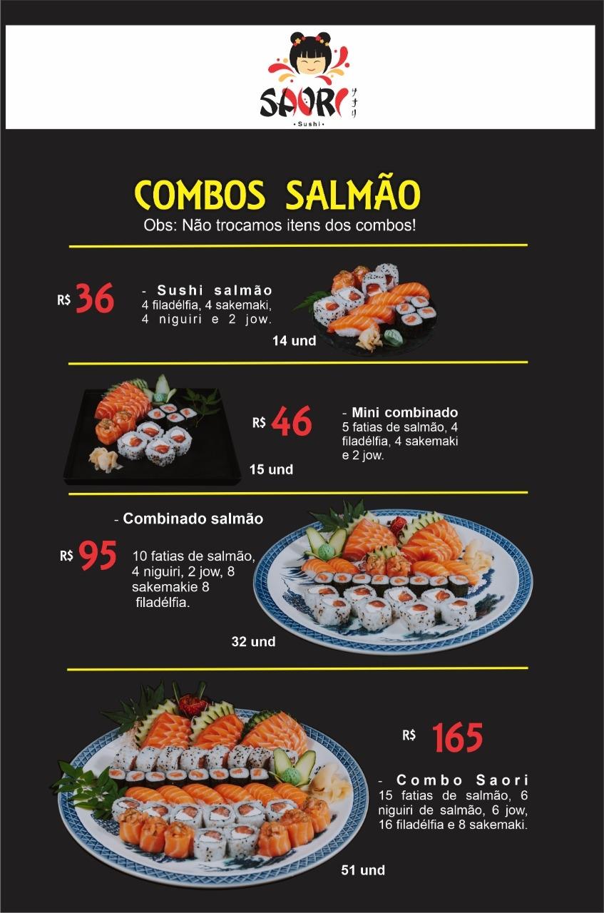 Menu at Saori Sushi Piraquara restaurant, Piraquara