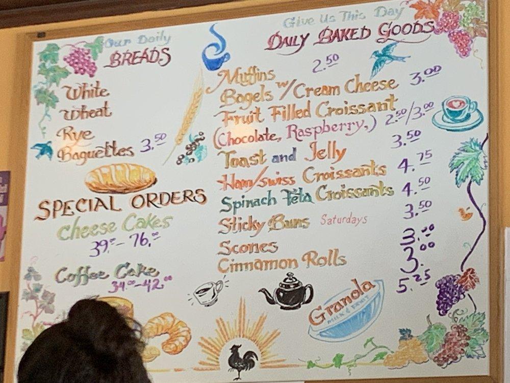 Menu at Blue House Bakery & Cafe, Carlsbad