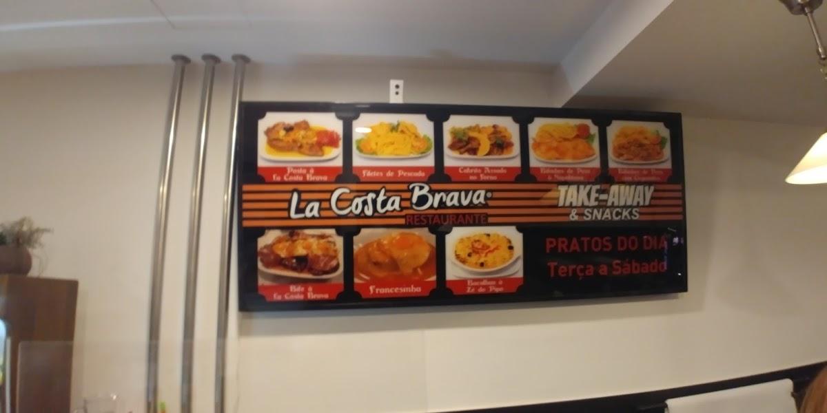 Menu em La Costa Brava restaurante, Maia