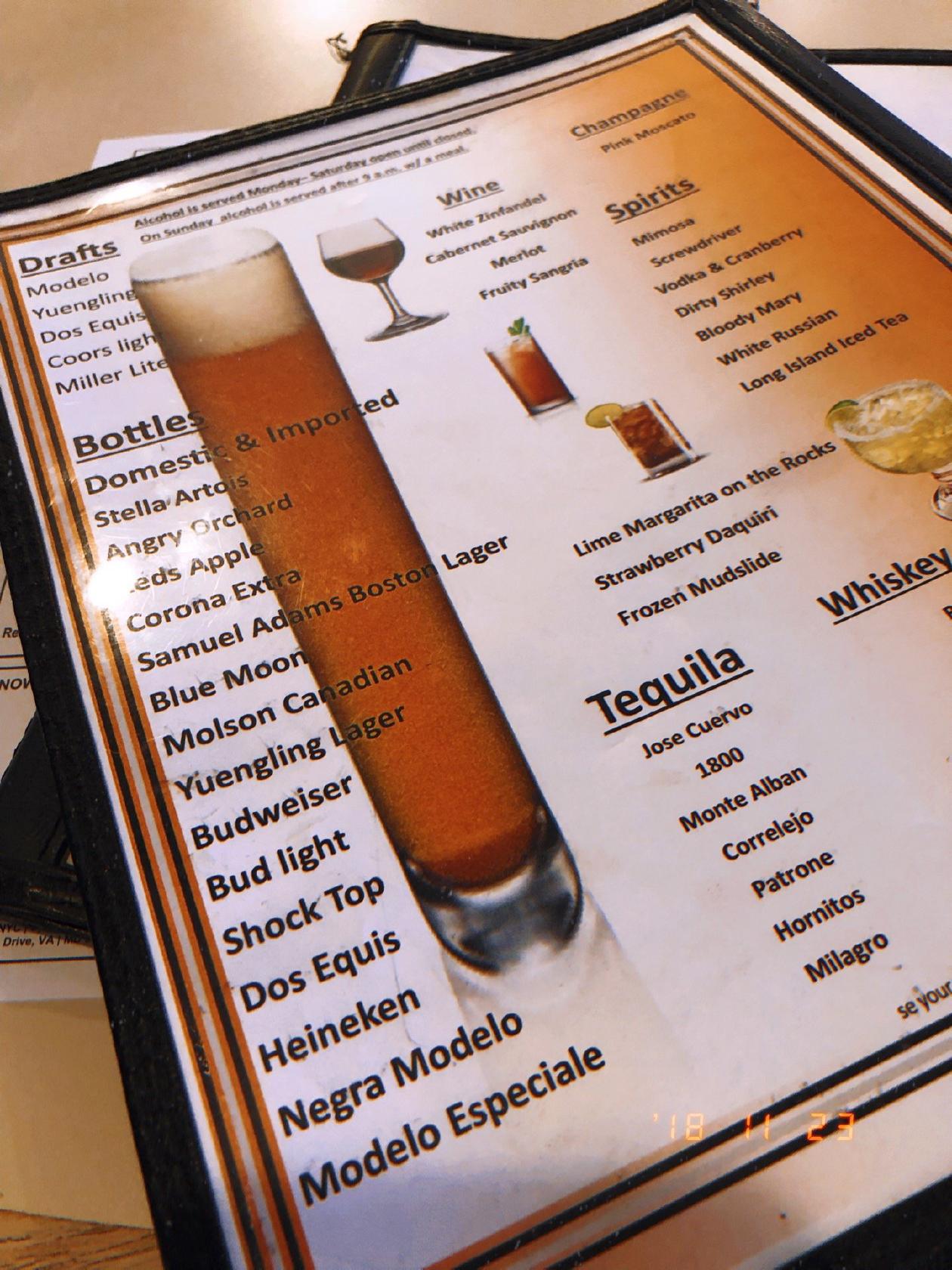 Menu at Yankee Doodle Restaurant, Wormleysburg