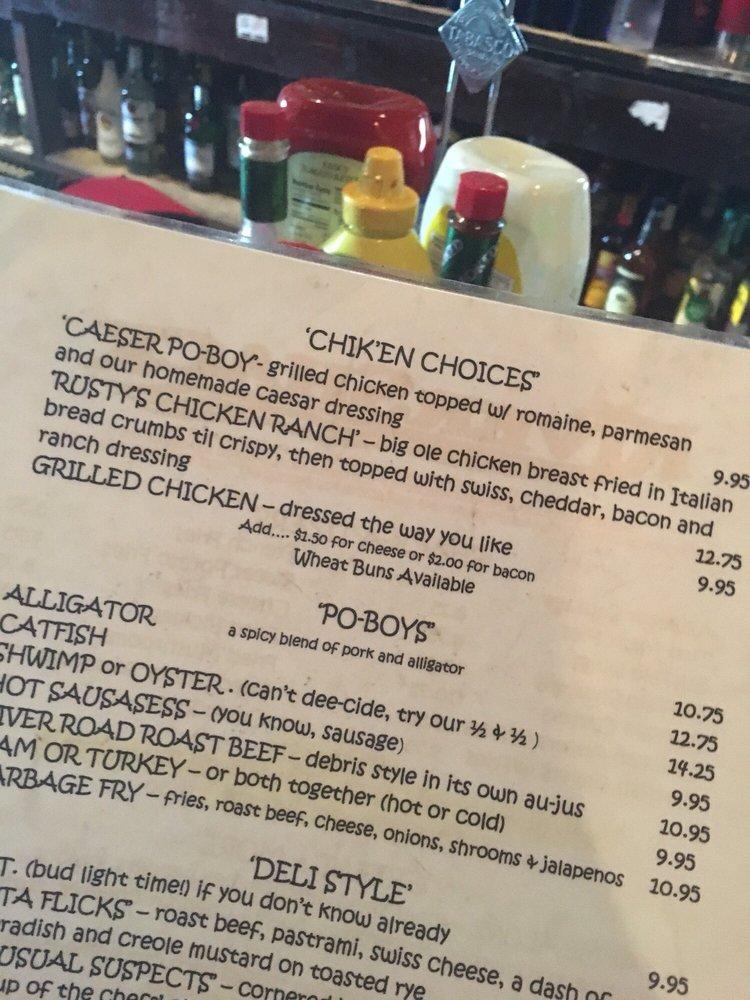 Menu at Rivershack Tavern pub & bar, Jefferson, River Rd