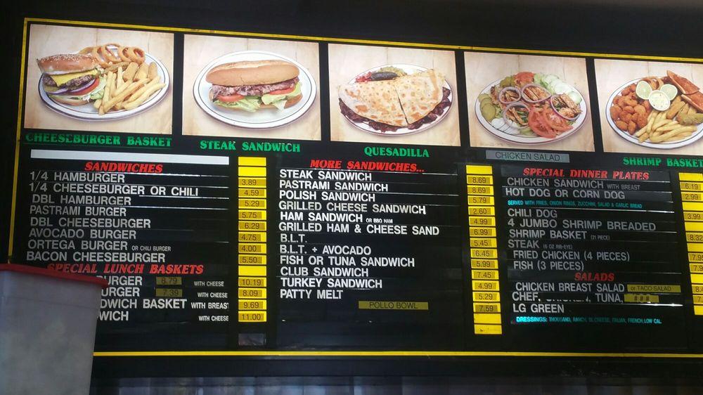 Menu at Lucky Guy's Burgers fast food, Commerce