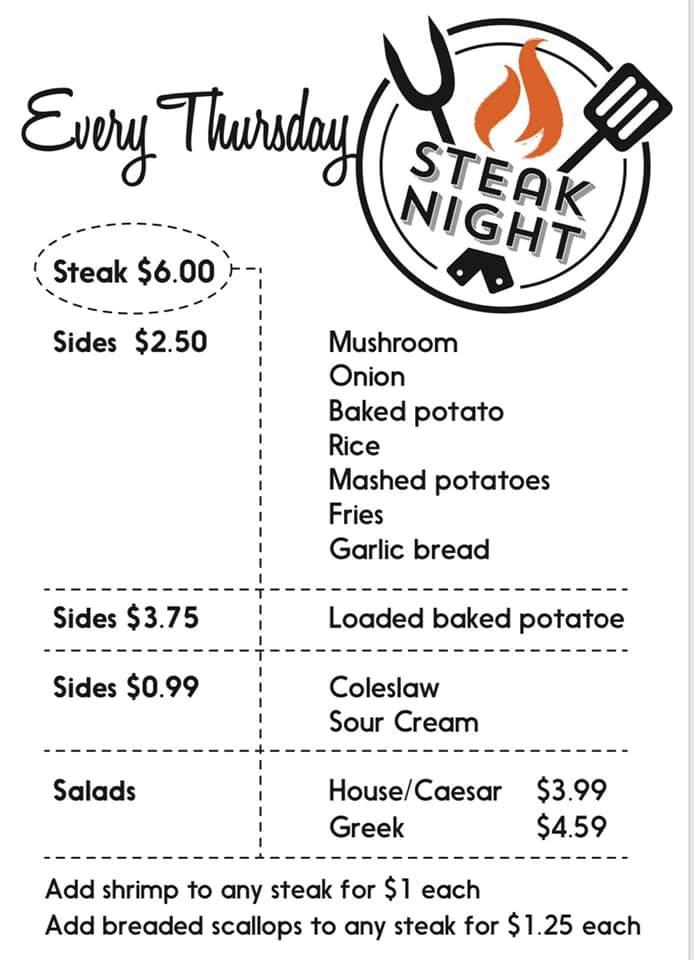 Menu at Mike's Bar and Grill Miramichi NB Canada, Miramichi