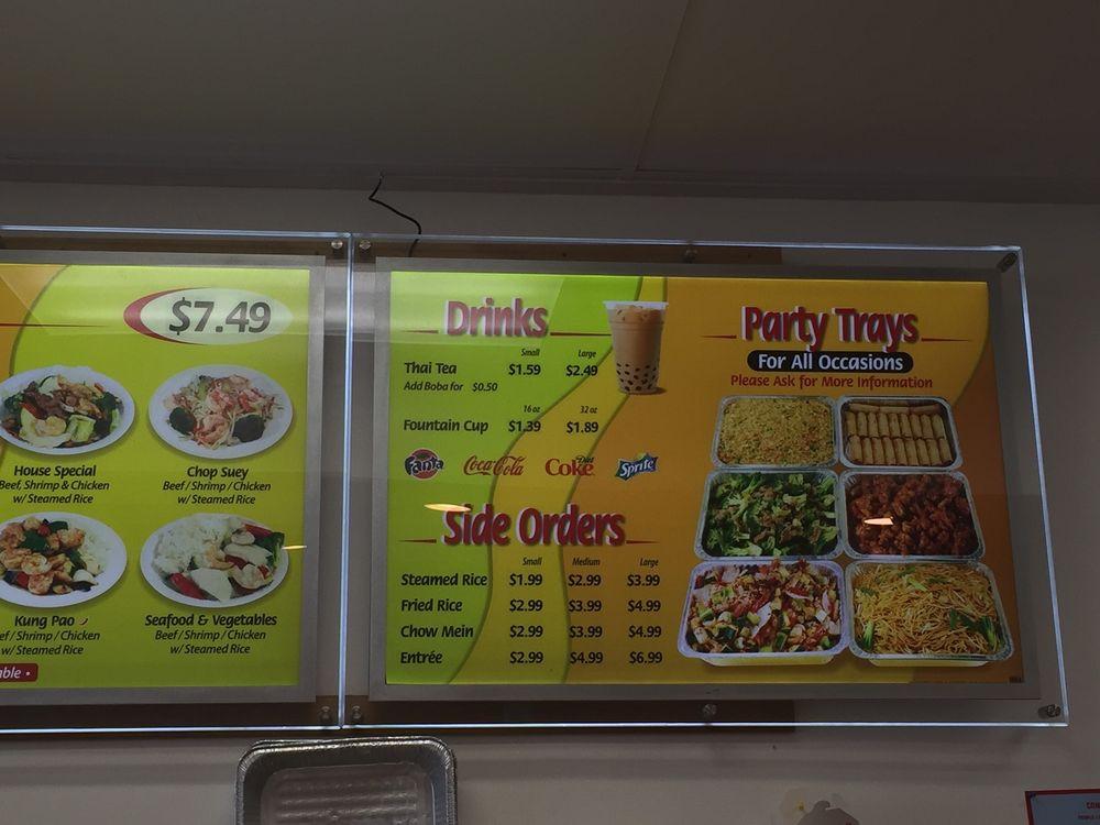 Menu at Dragon Express restaurant, Escondido