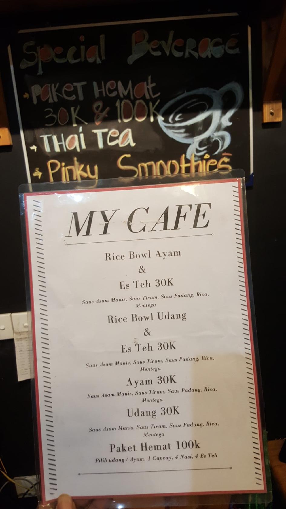 Menu at My Cafe Semarang, Semarang, 29F9+6J8