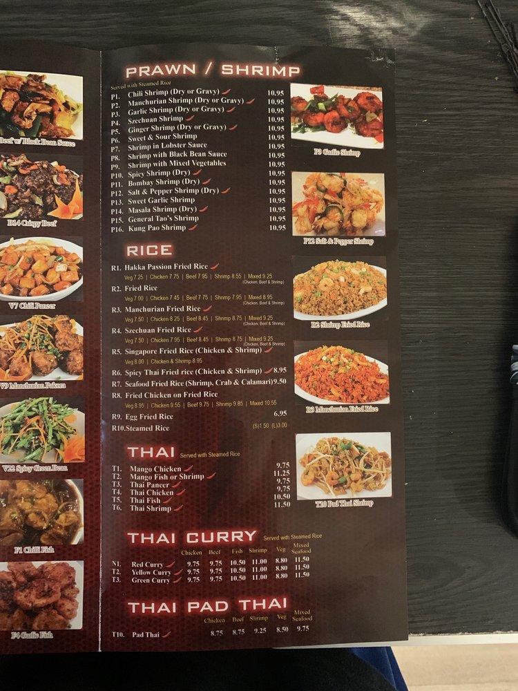 Menu at Hakka Passion restaurant, Ajax