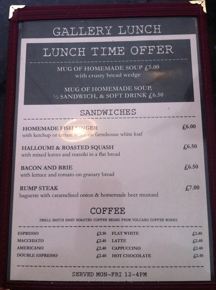 Menu at The Gallery pub & bar, London, 190 Broadhurst Gardens