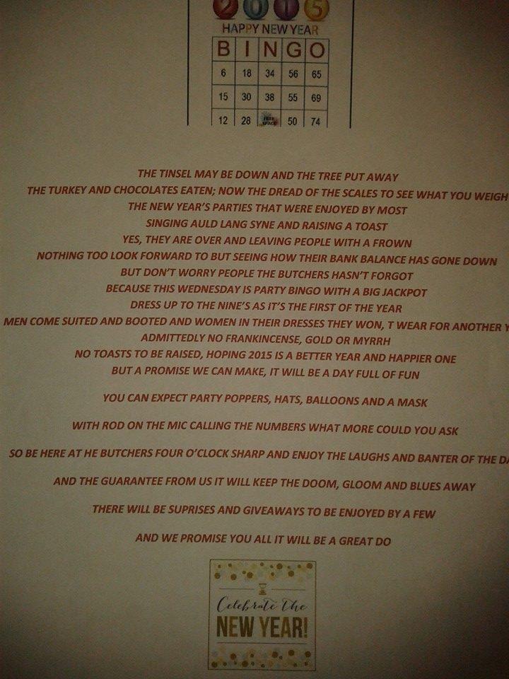 Menu at The Butchers Arms pub & bar, Oswestry, 38 Willow St
