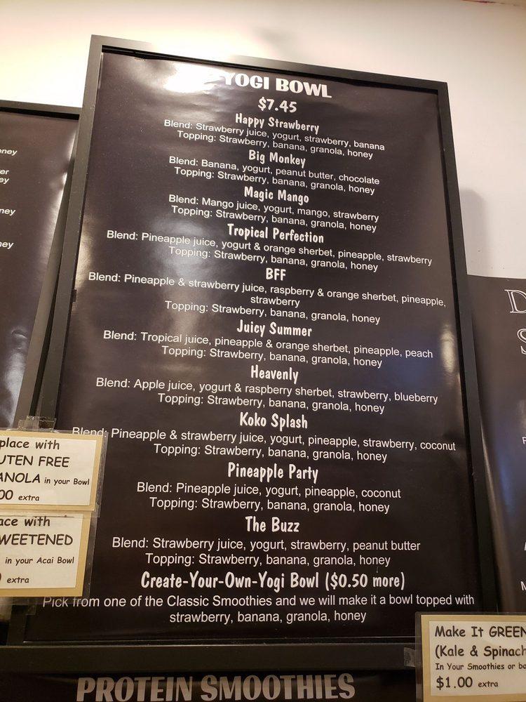 Menu at Juju Bar, Riverside